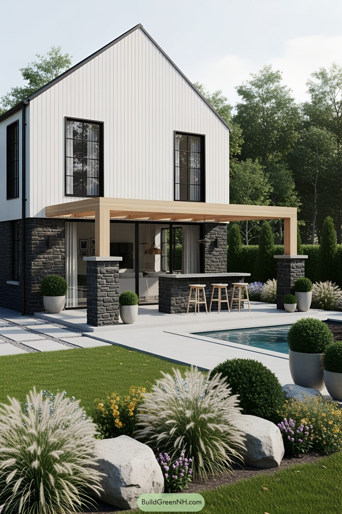 25 Modern Houses with Patios and Gardens That Wow