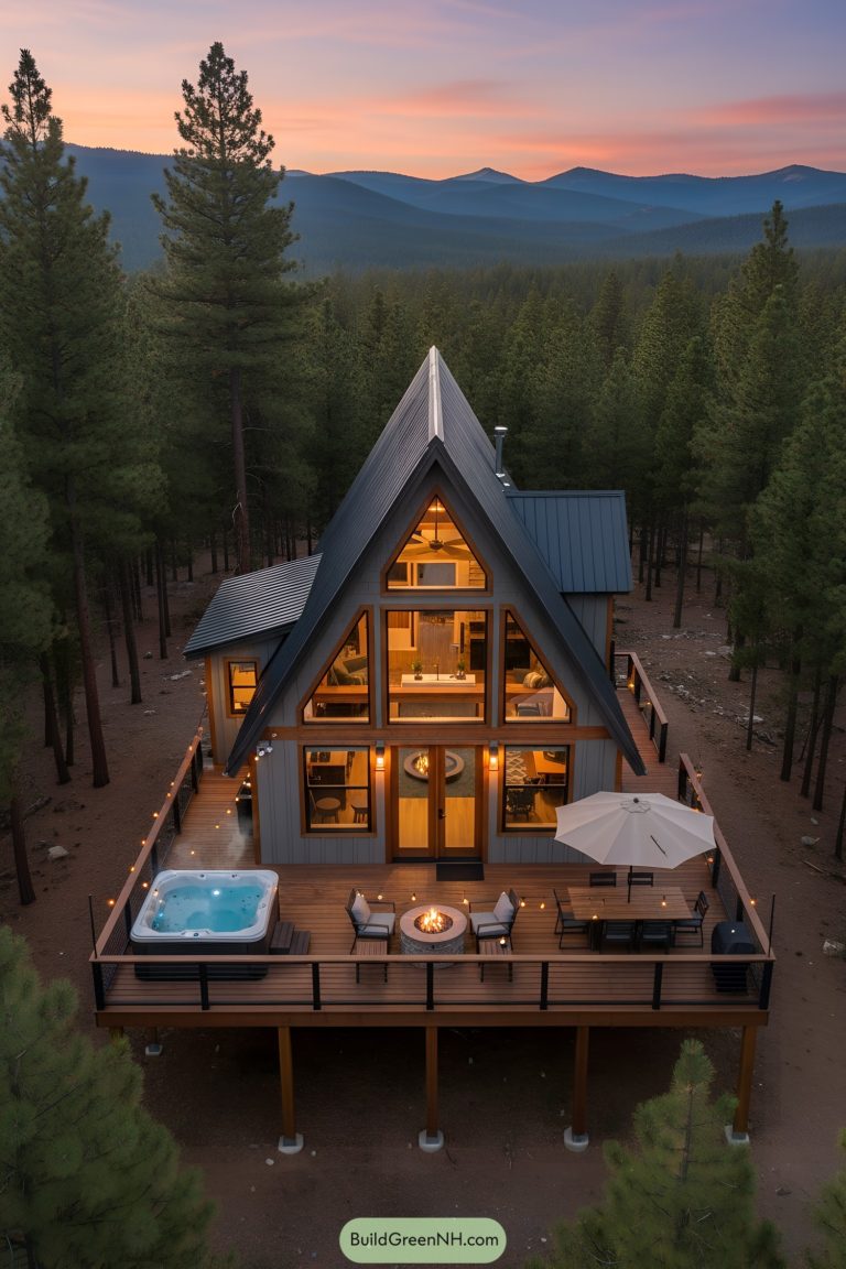 25 A-Frame Cabins With Large Decks Where Adventure Awaits