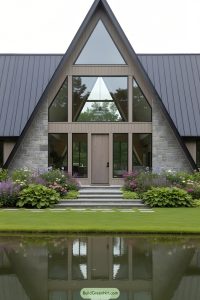 25 A-frame House Facades That Rock Stone and Glass Elegance