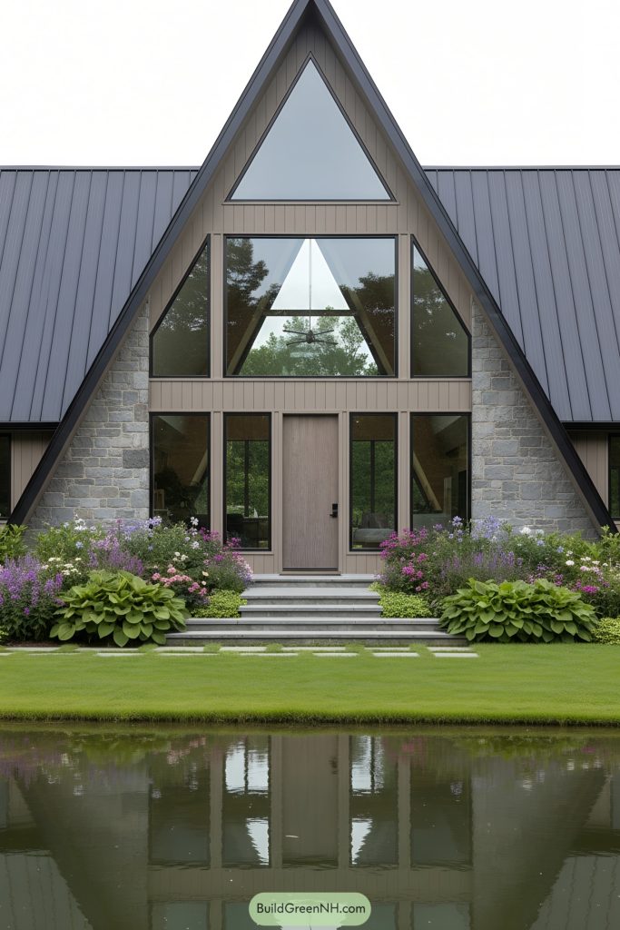 25 A-frame House Facades That Rock Stone and Glass Elegance