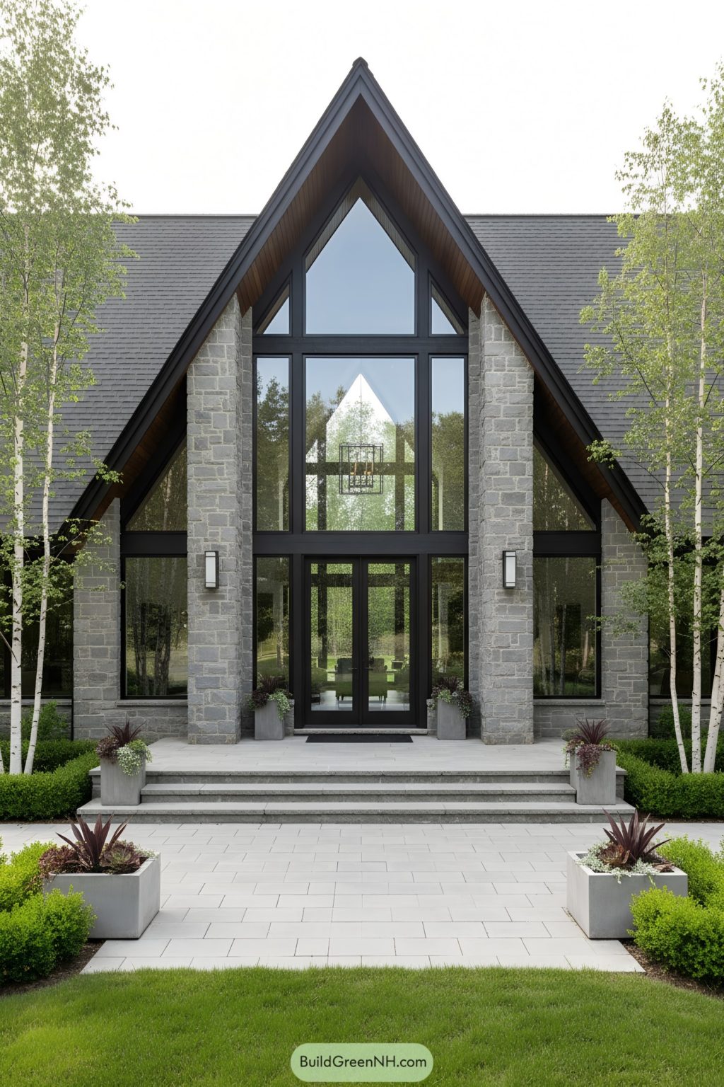 25 A-frame House Facades That Rock Stone and Glass Elegance