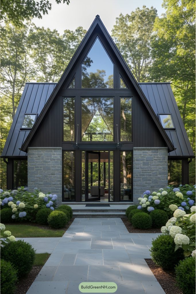25 A-frame House Facades That Rock Stone and Glass Elegance