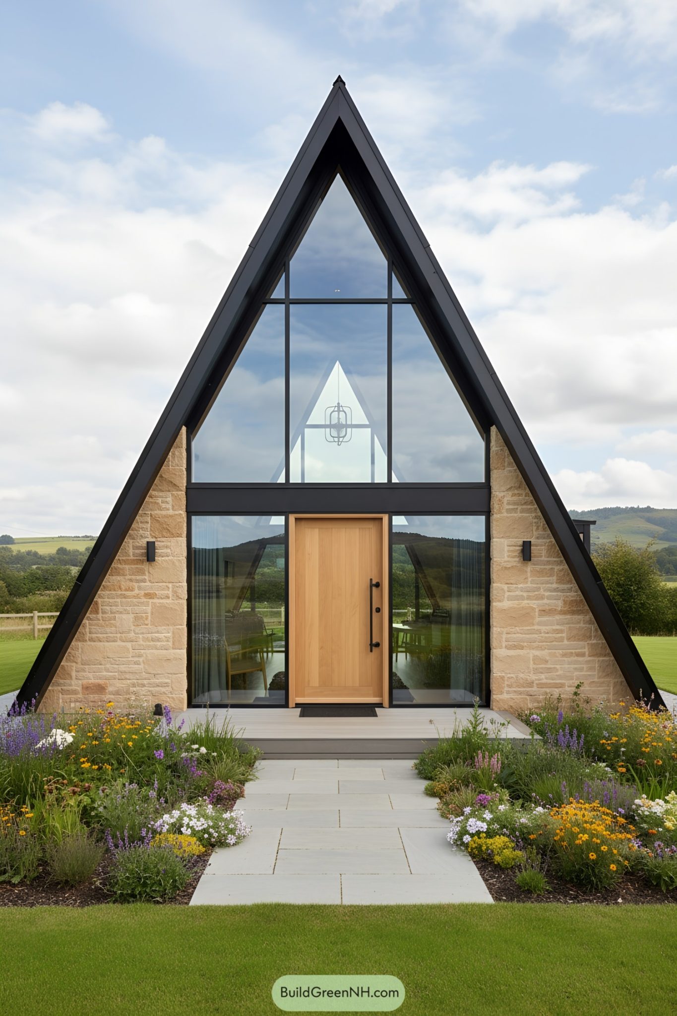 25 A-frame House Facades That Rock Stone and Glass Elegance