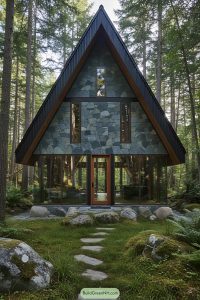 25 A-frame House Facades That Rock Stone and Glass Elegance