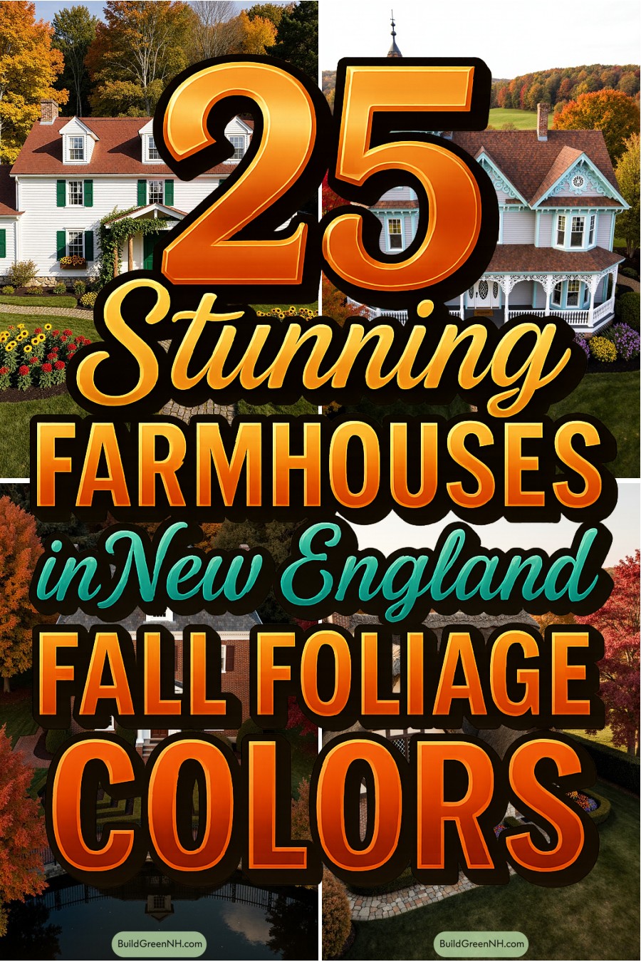 25 Stunning Farmhouses in New England Fall Foliage Colors