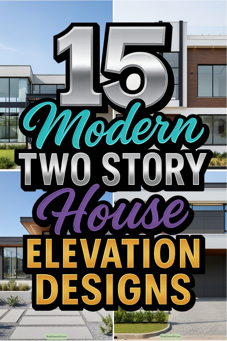 15 Modern Two Story House Elevation Designs