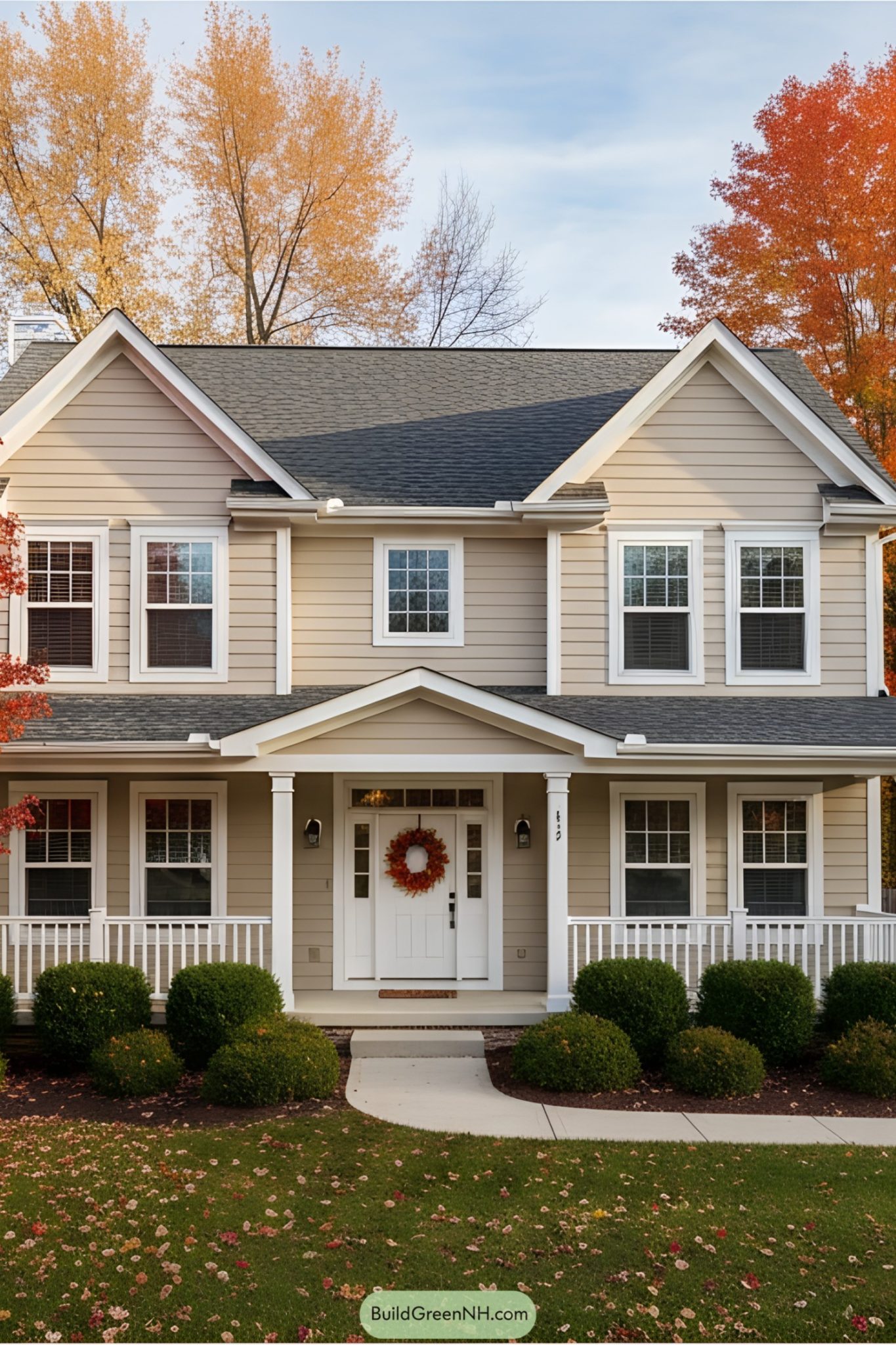 24 Fall Suburban Houses That Shine in Foliage Colors