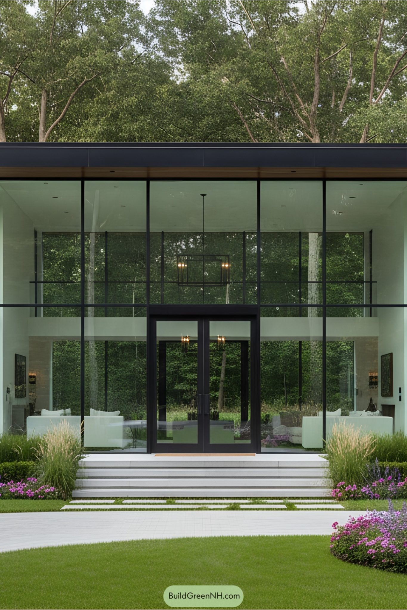 22 Full Glass Modern House Facades Surrounded by Nature's Embrace