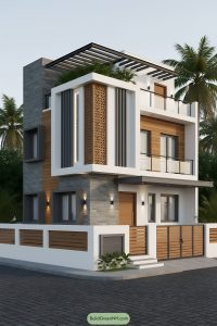 27 Corner House Elevation Designs for Stylish Street Facing Homes