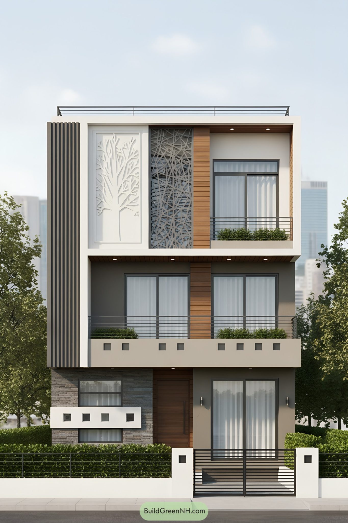 27 Modern House Front Elevation Grill Designs with Creative Details
