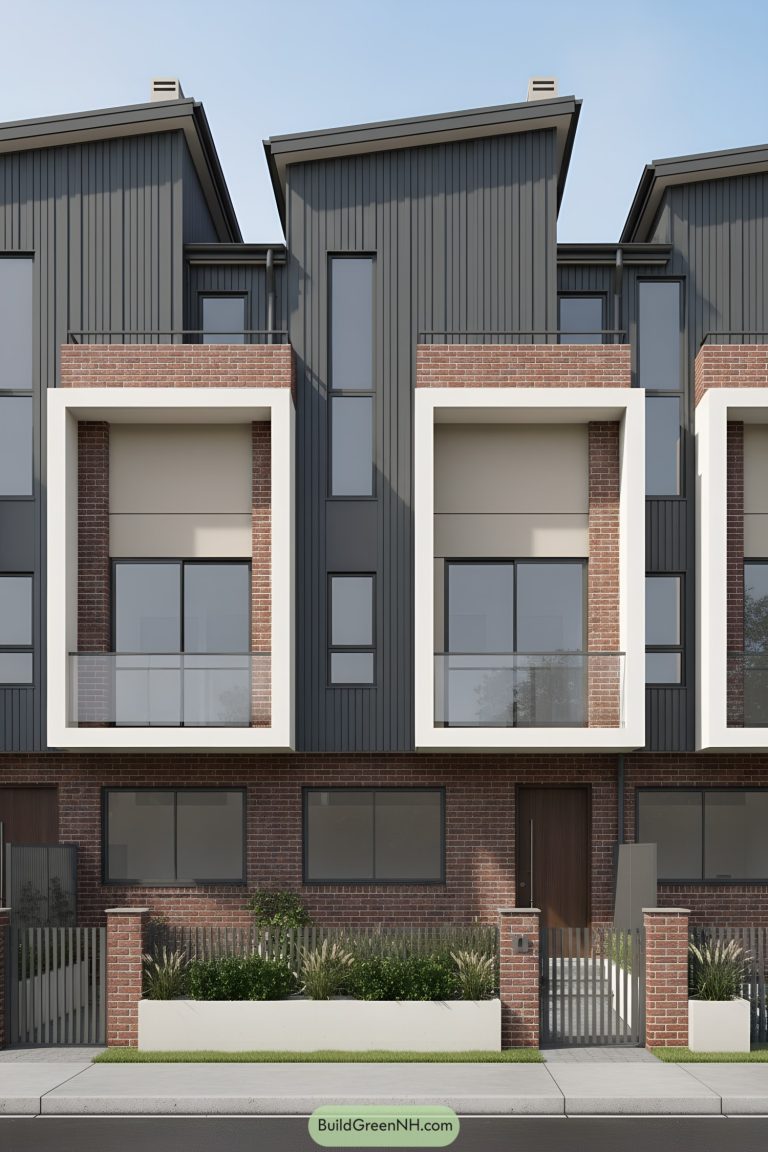 24 Row House Elevation Designs for Balanced Modern Look