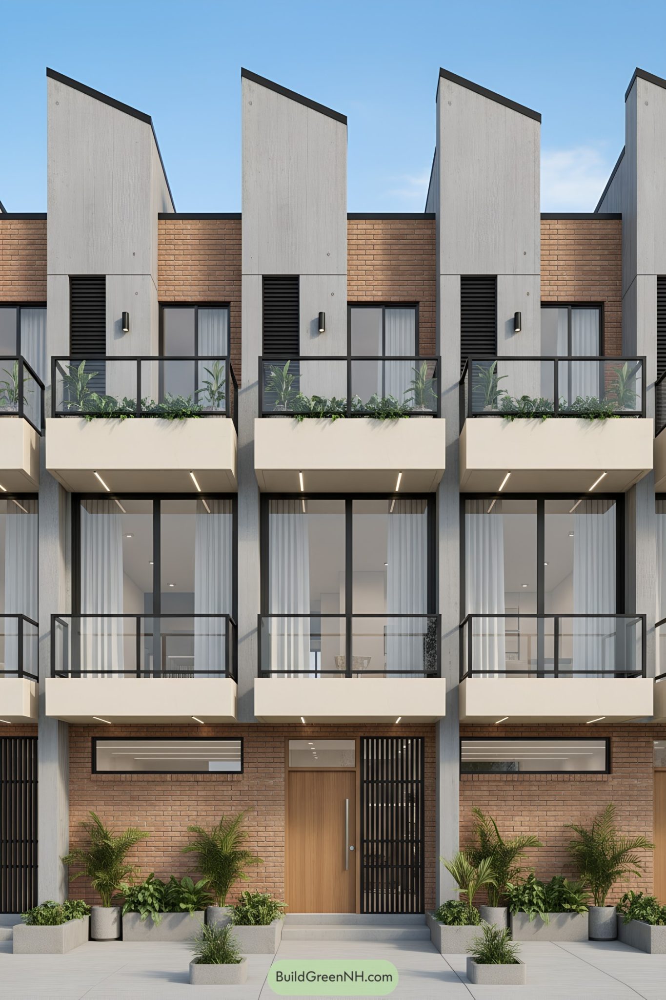 24 Row House Elevation Designs for Balanced Modern Look