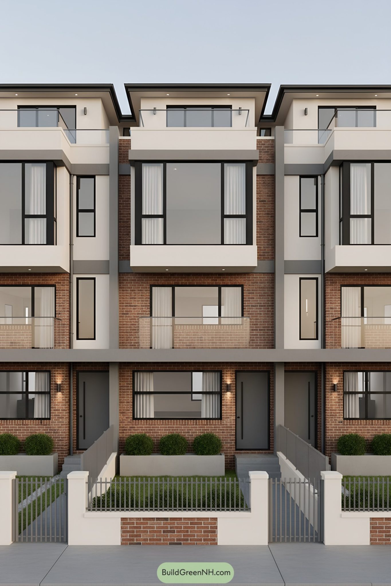 24 Row House Elevation Designs for Balanced Modern Look