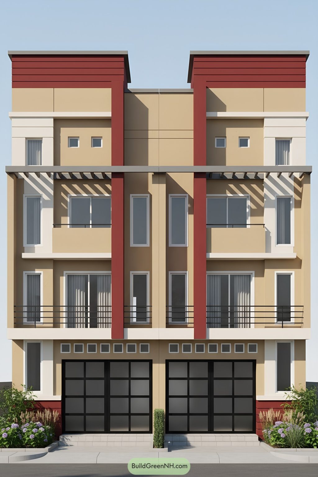 24 Row House Elevation Designs for Balanced Modern Look