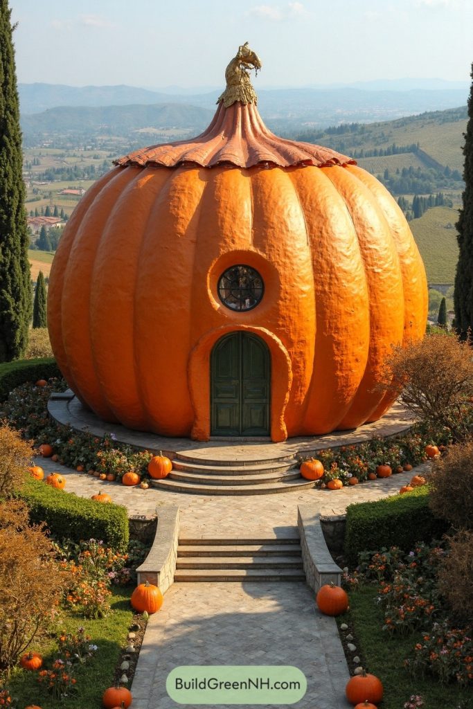 24 Pumpkin Shaped Cabins for Surreal Halloween Inspo