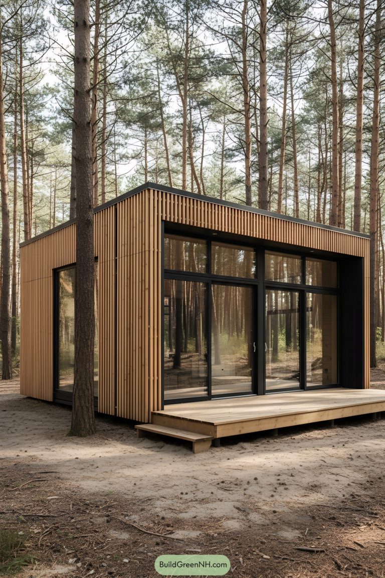 24 Modern Cabin Wooden Facade Designs With Intricate Patterns