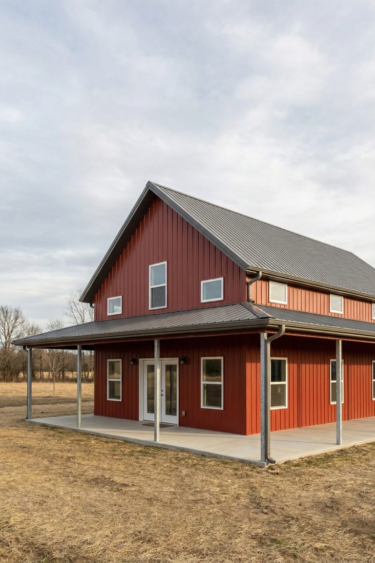 24 Red Pole Barn Houses with Iconic Rustic Appeal