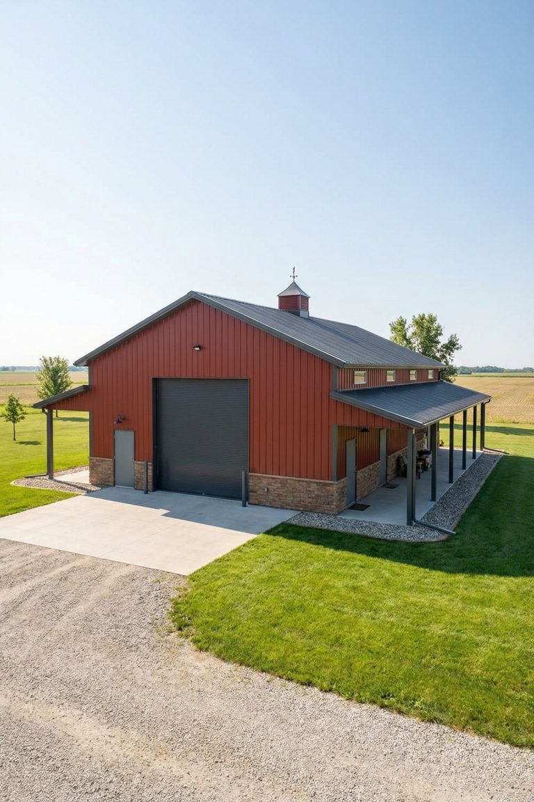 24 Red Pole Barn Houses with Iconic Rustic Appeal