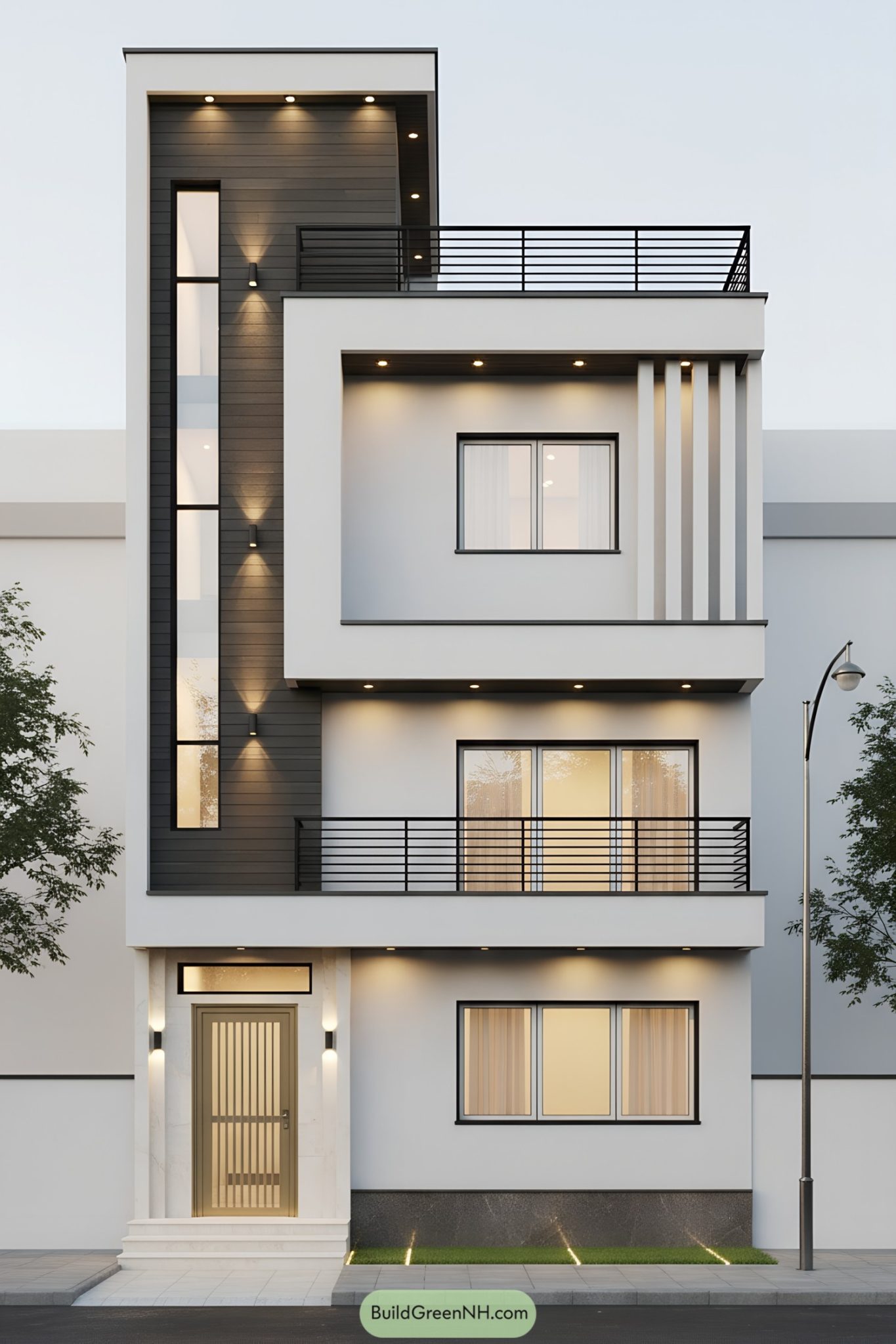 25 Modern House Elevations With Lighting
