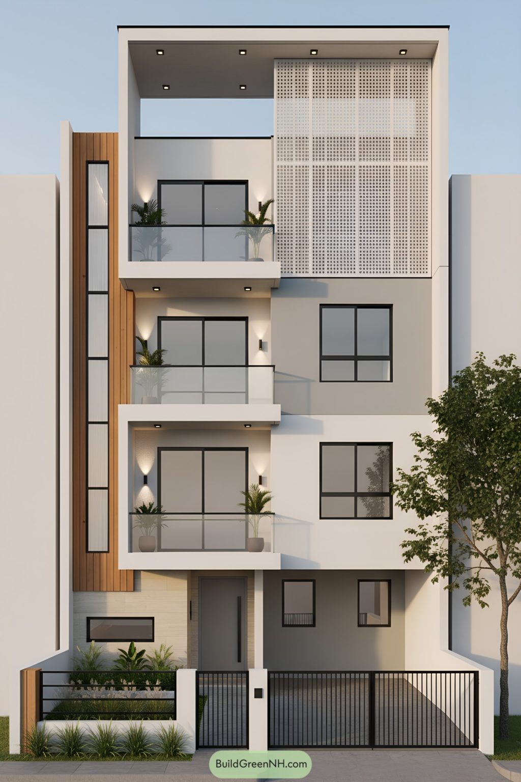 25 Modern House Elevations With Lighting