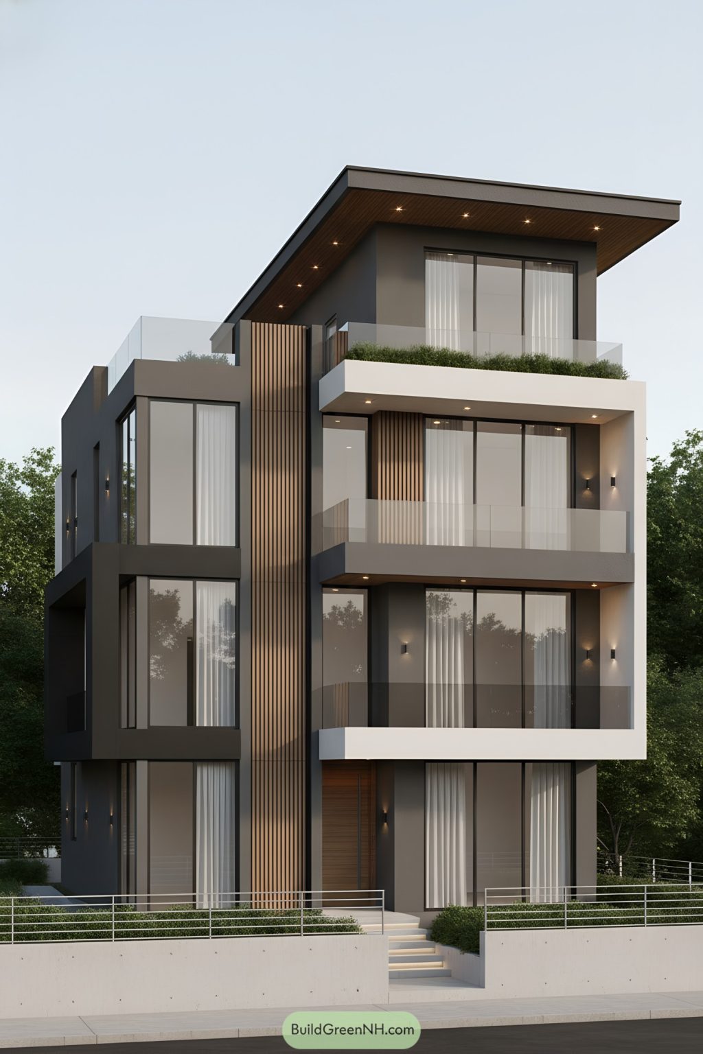 27 Towering Modern 4-Story House Elevation Designs