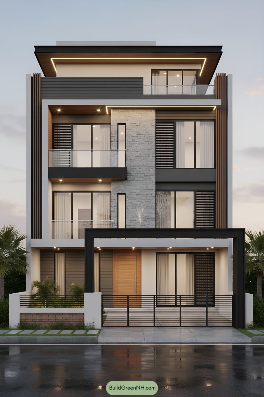 27 Towering Modern 4-Story House Elevation Designs