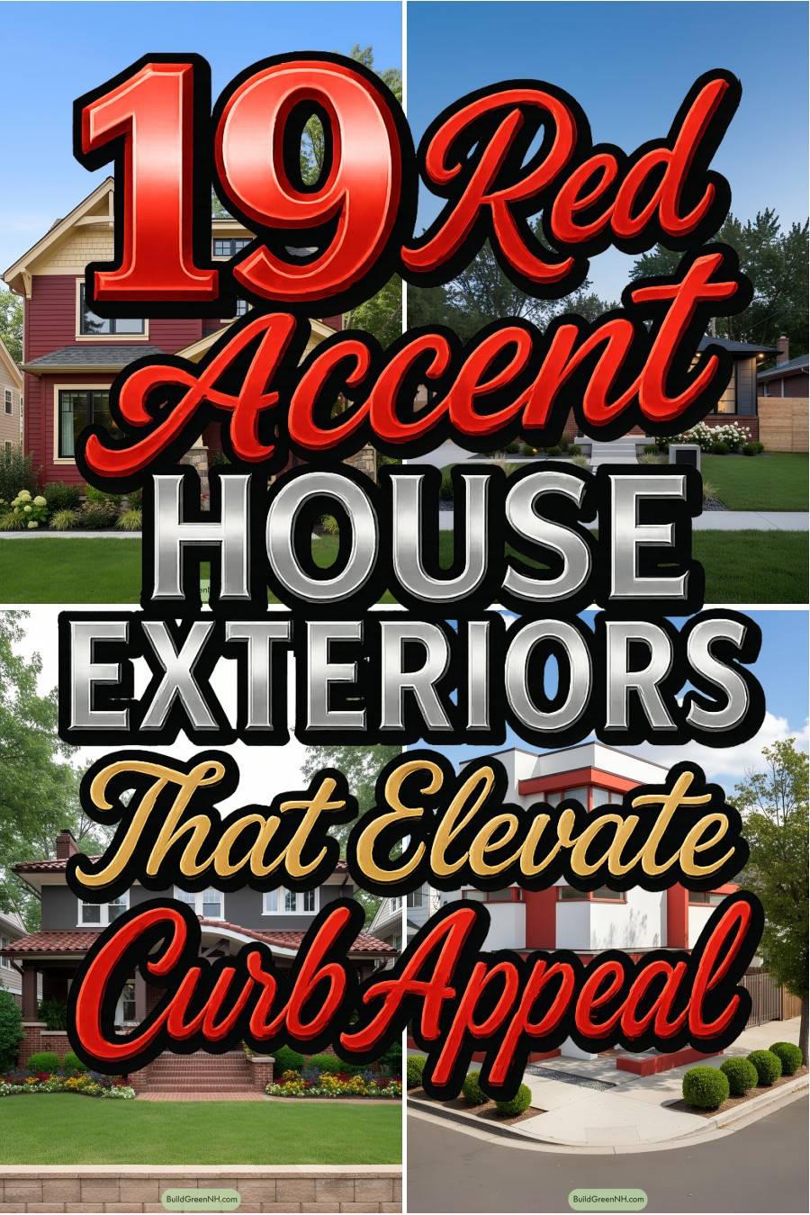 19 Red Accent House Exteriors That Elevate Curb Appeal