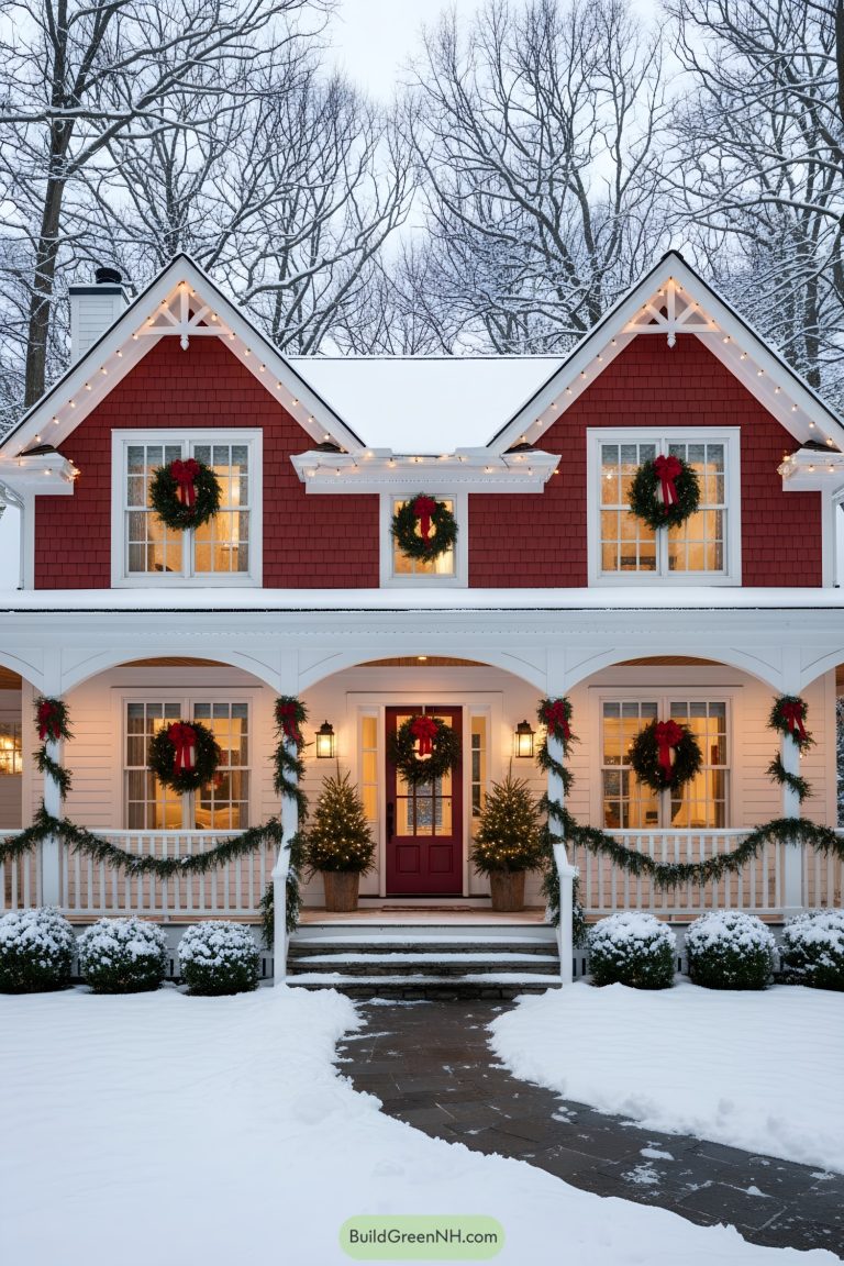 28 Modern Christmas Cottage Designs with Subtle Festive Curb Appeal