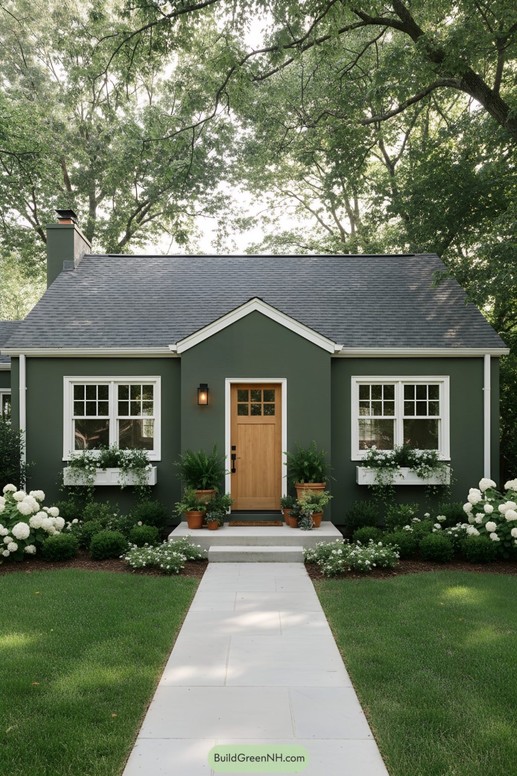 23 Green Ranch Houses With Garden-Friendly Curb Appeal