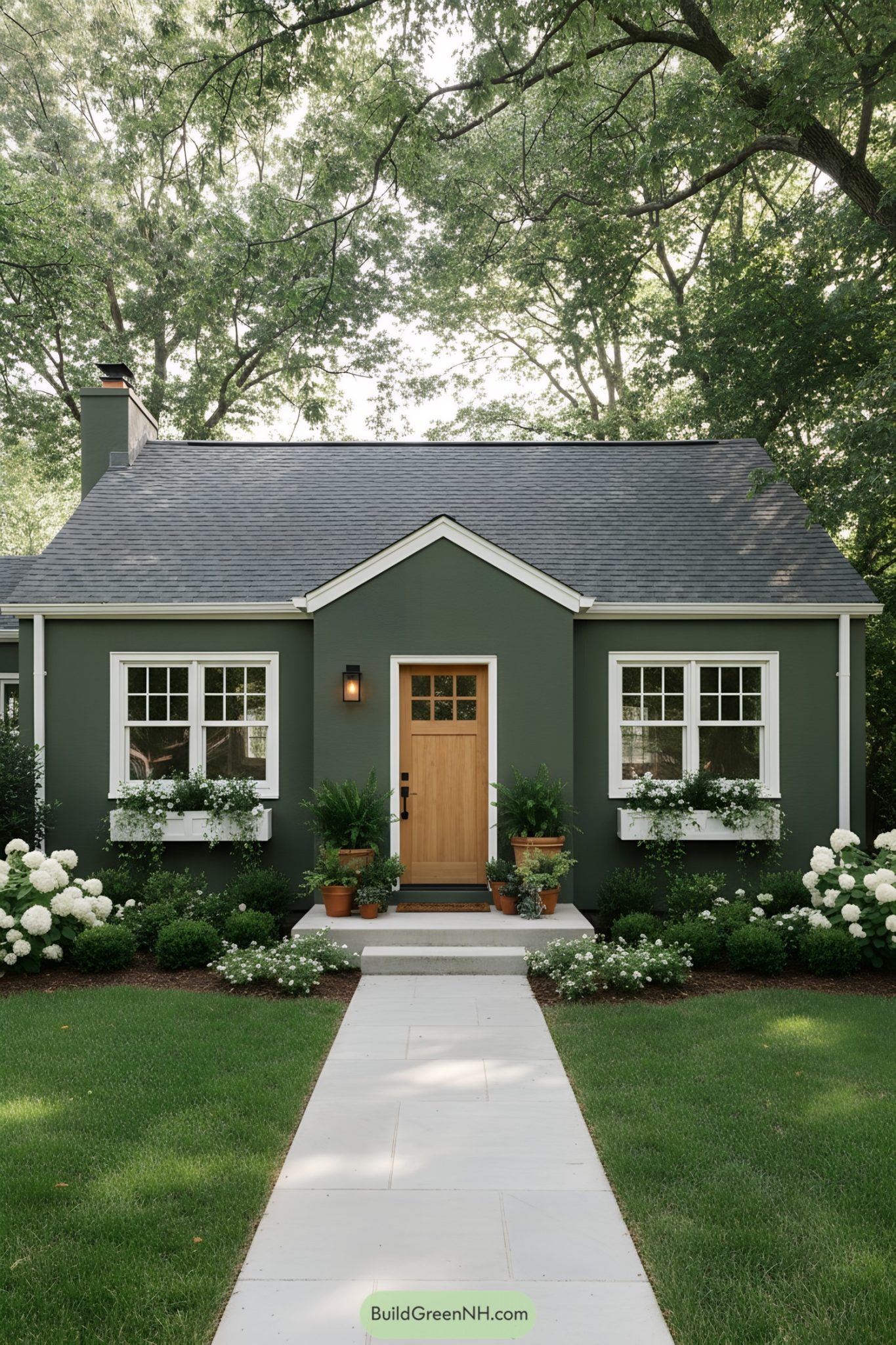 23 Green Ranch Houses With Garden-Friendly Curb Appeal