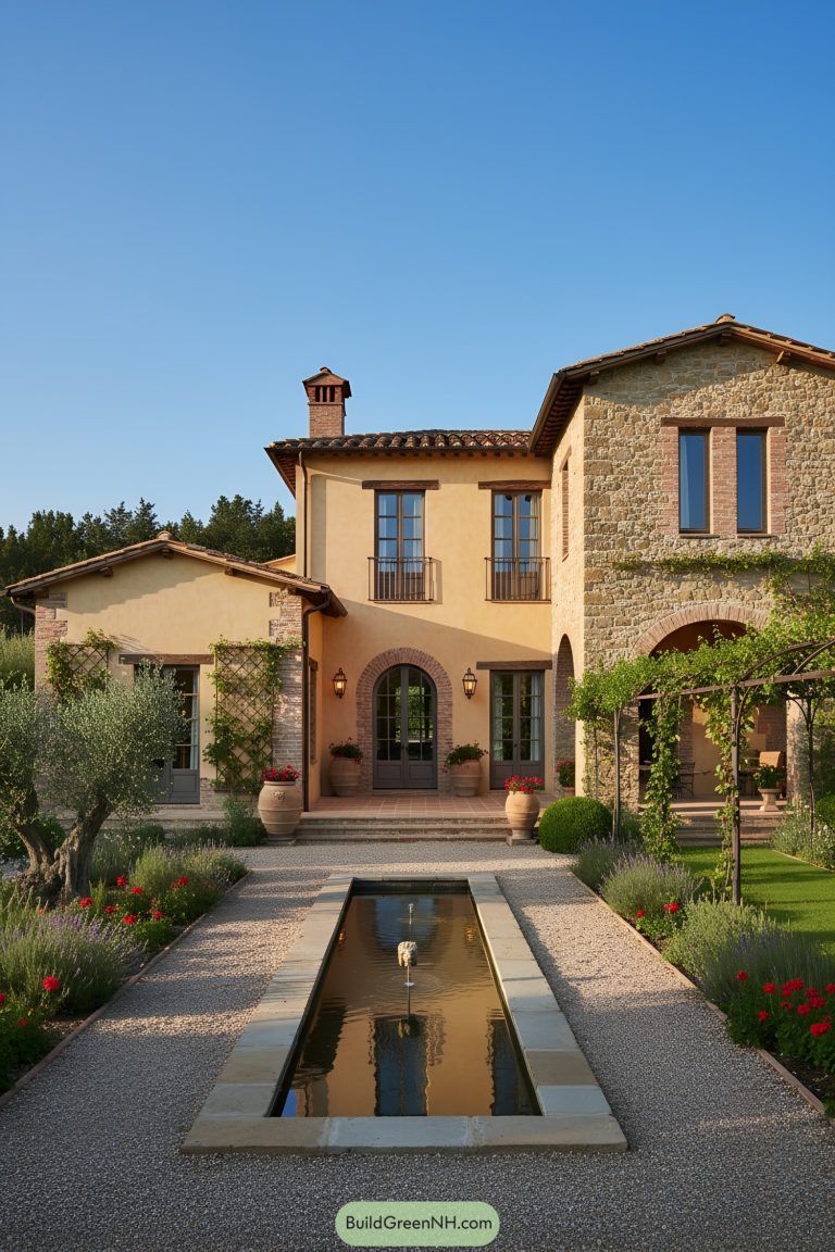 20 Mediterranean Country Houses with Classic Rooflines and Rustic Facades