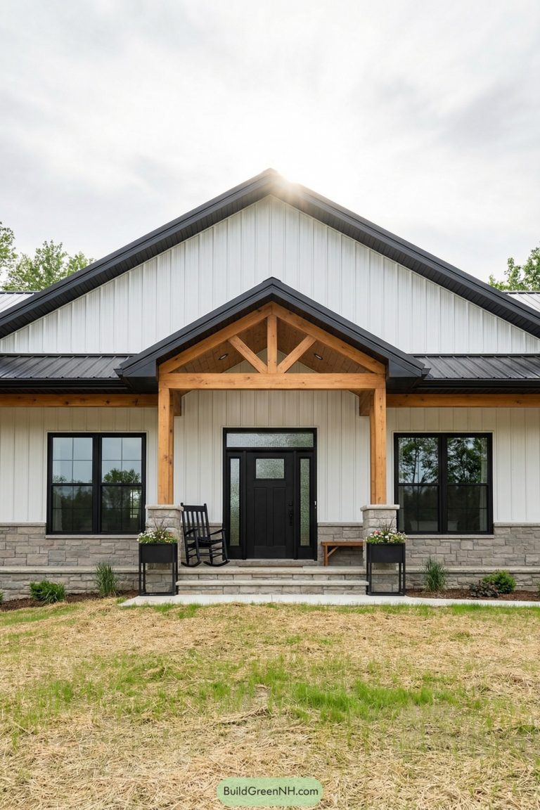 26 White Pole Barn Houses You'll Love