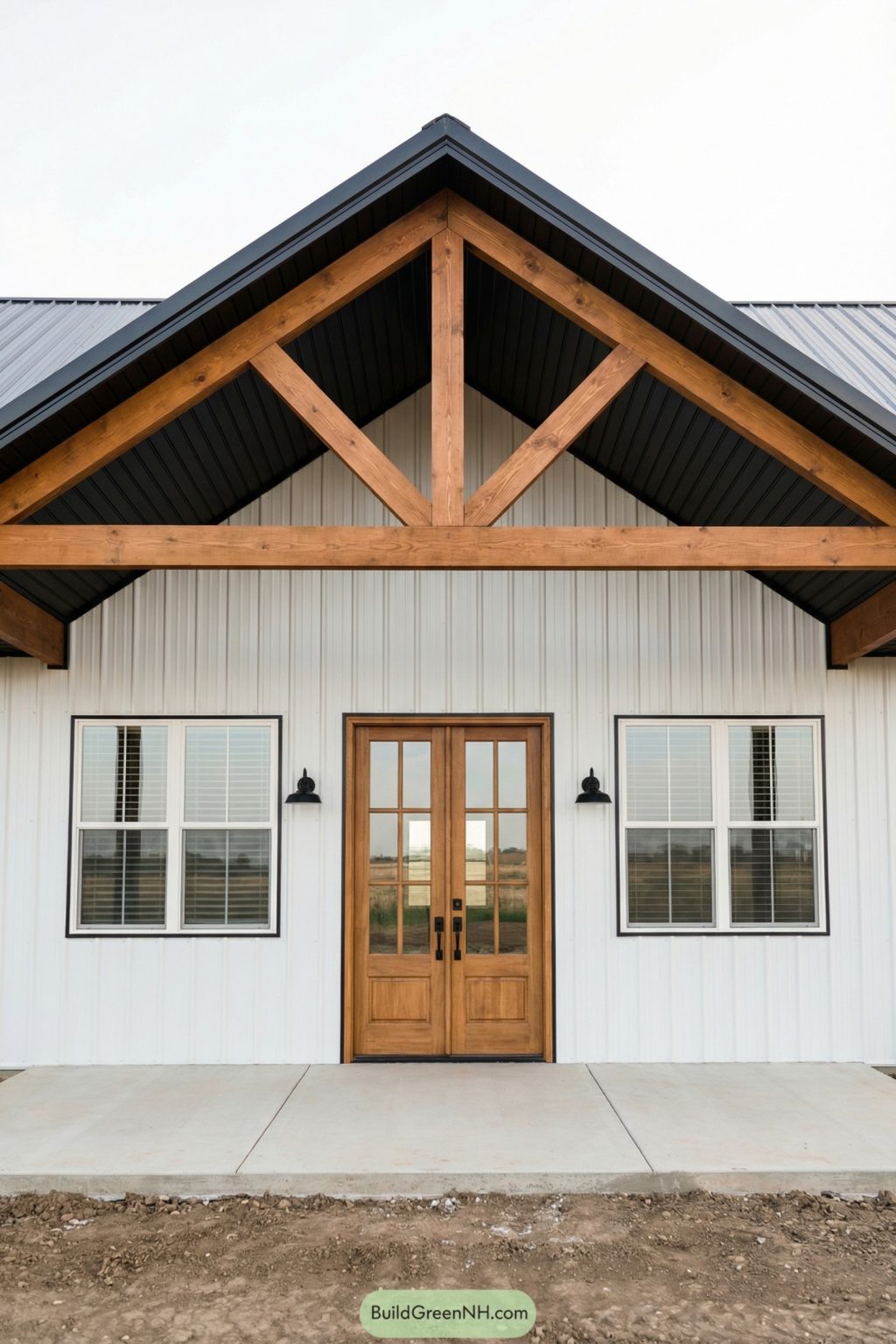 26 White Pole Barn Houses You'll Love