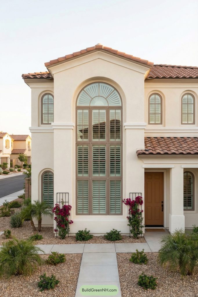 25 Iconic House Exteriors with Arched Windows