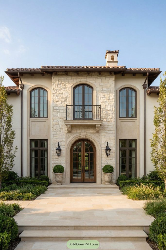 25 Iconic House Exteriors with Arched Windows