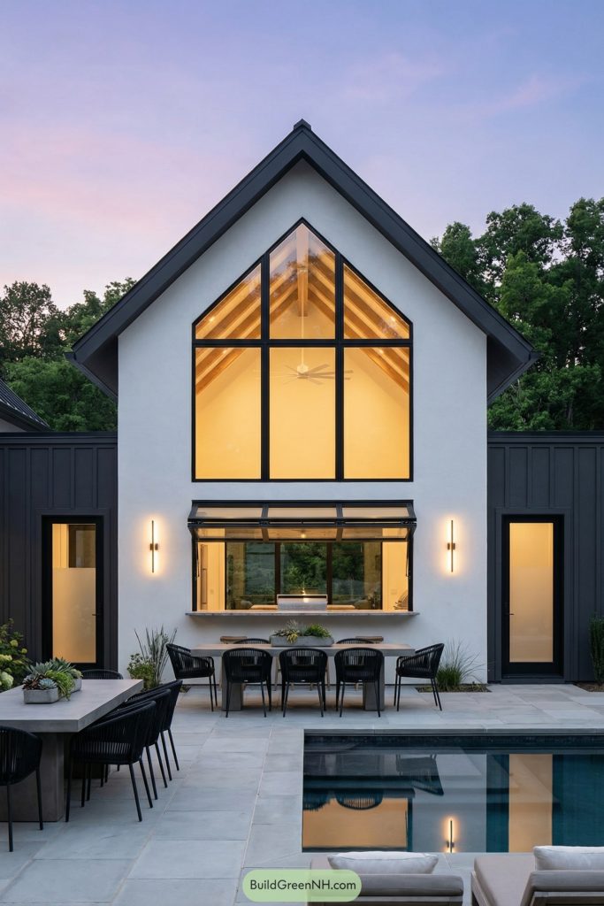 21 House Exteriors with Tall Windows That Make Vertical Design Shine