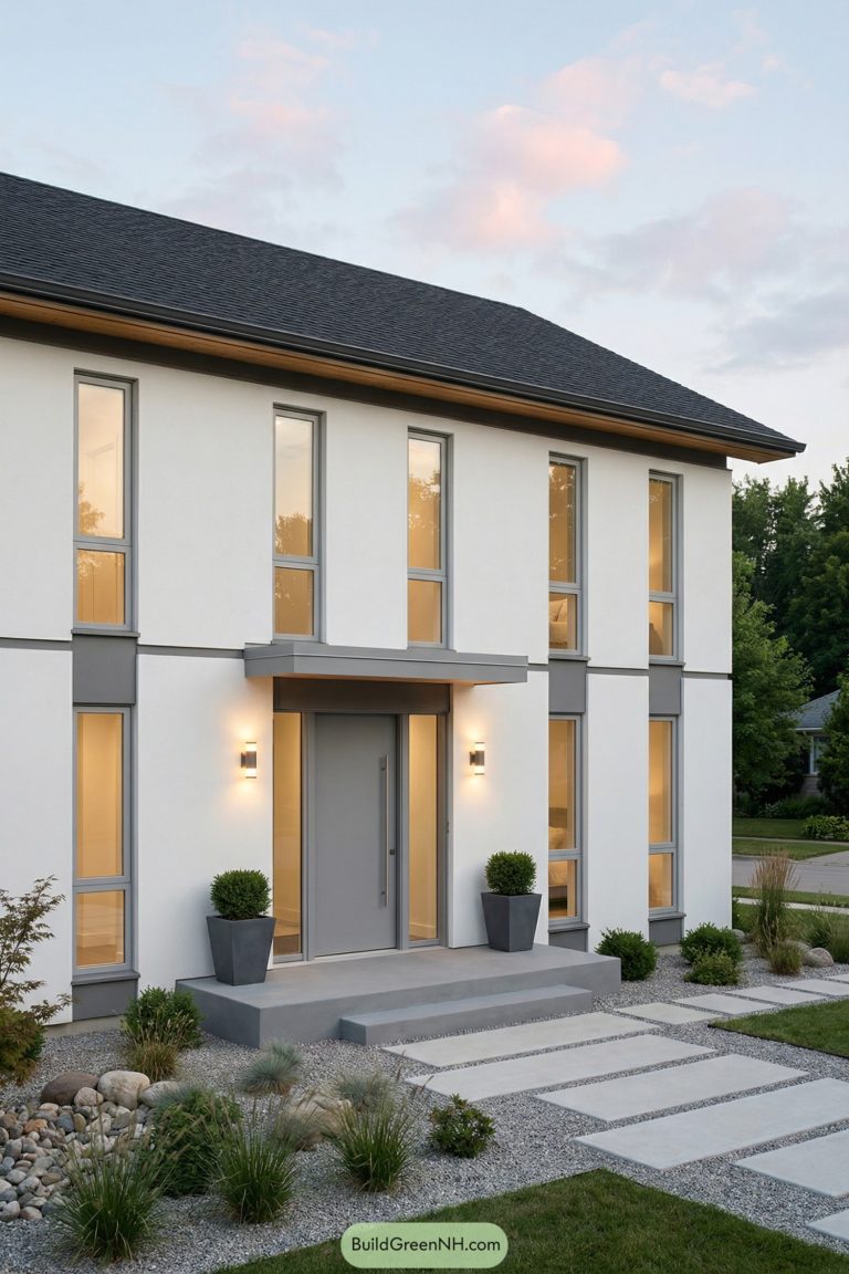 21 House Exteriors with Tall Windows That Make Vertical Design Shine
