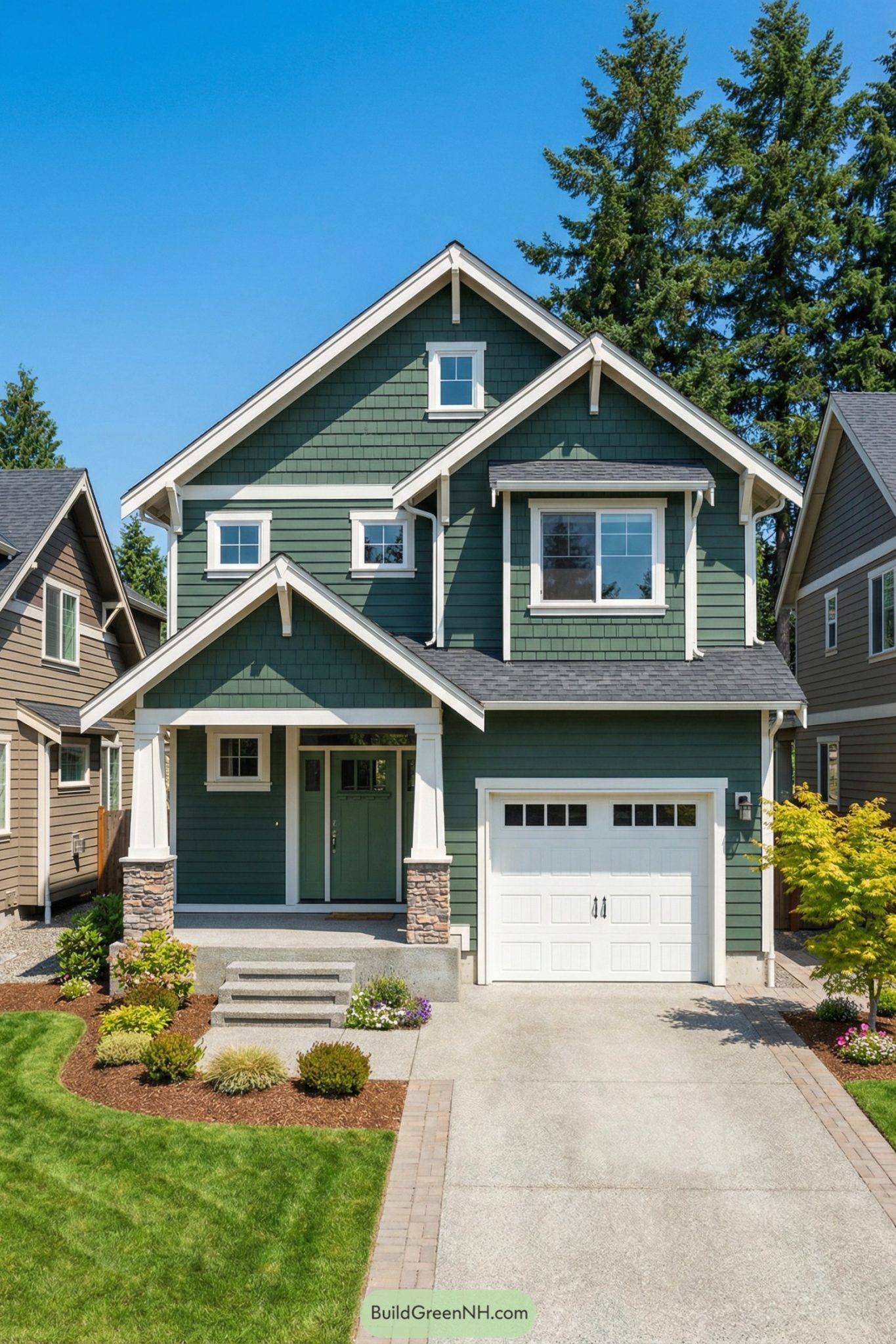 21 Houses With Green Siding That Prove Green Is Timeless