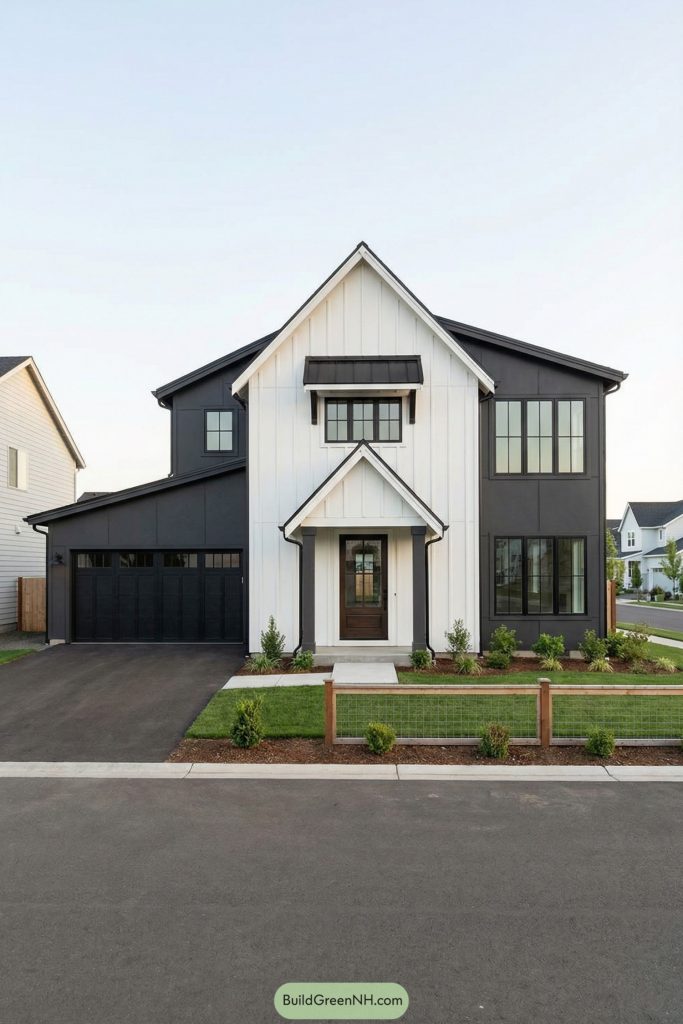 26 Black and White House Exteriors That Feel Crisp and Balanced