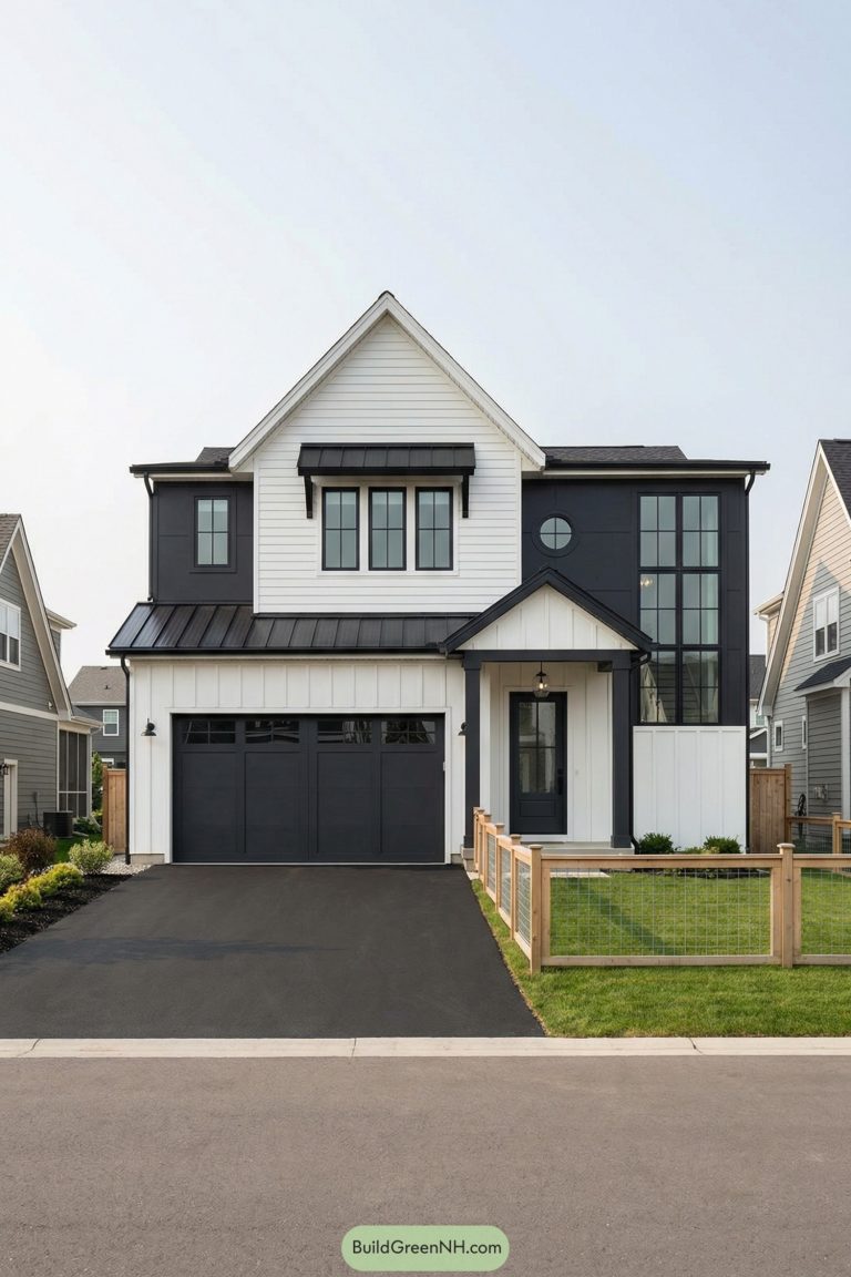 26 Black and White House Exteriors That Feel Crisp and Balanced