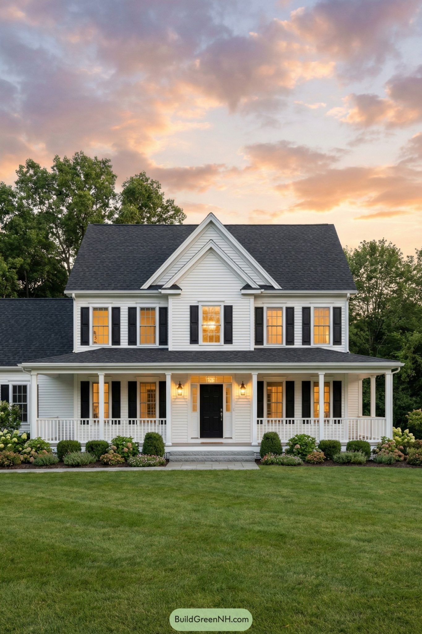 24 Charming Colonial Houses With Porches
