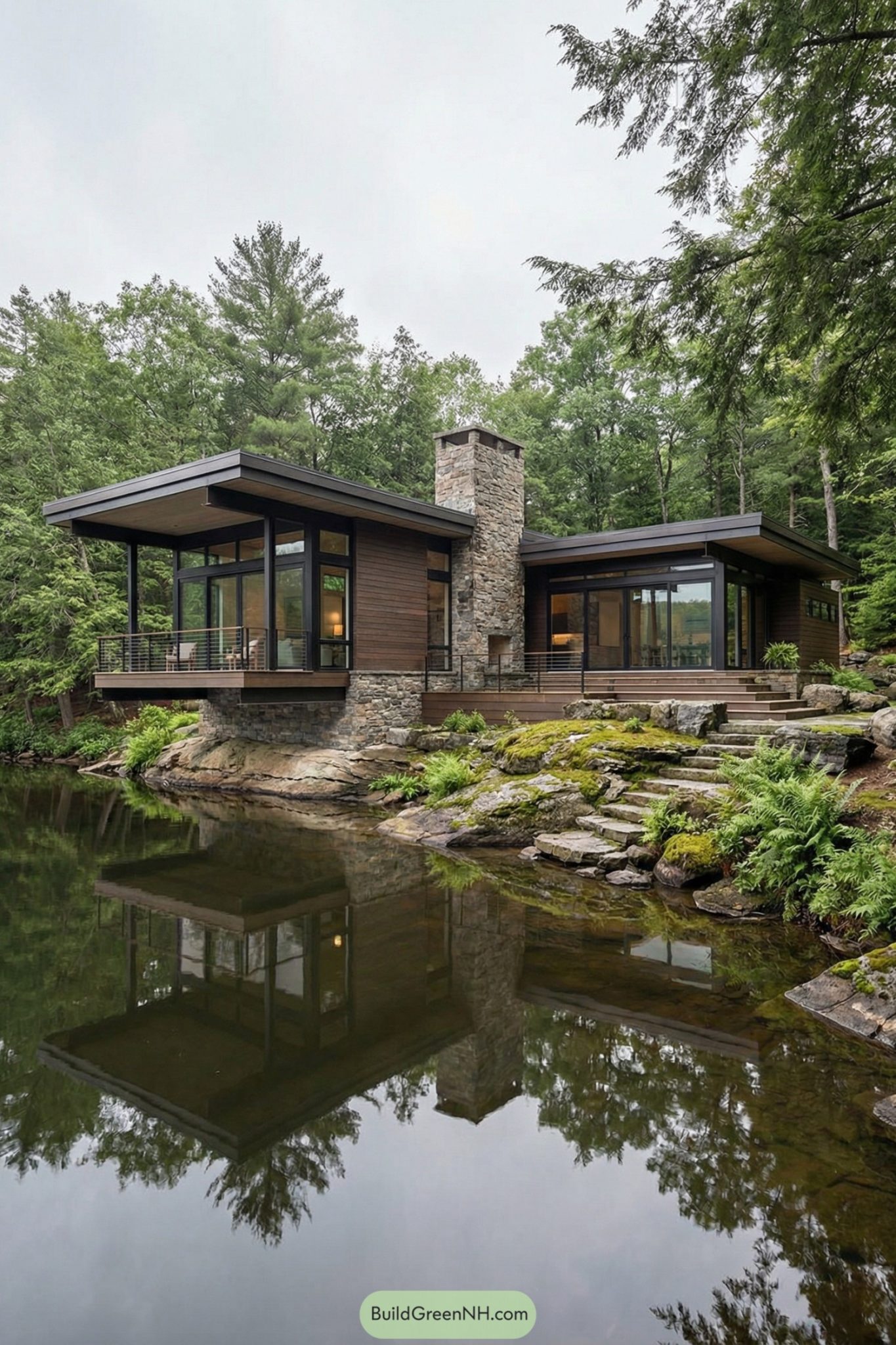 24 Modern Houses That Blend Into Mountain Forests Using Stone and Wood