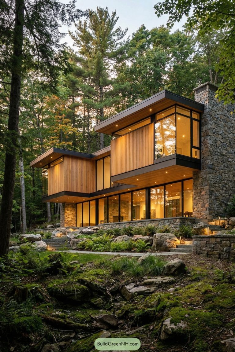 24 Modern Houses That Blend Into Mountain Forests Using Stone and Wood