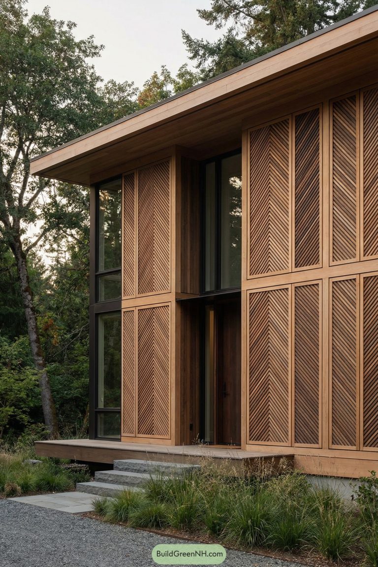 25 Beautiful Modern Houses with Wooden Slat Pattern Facades