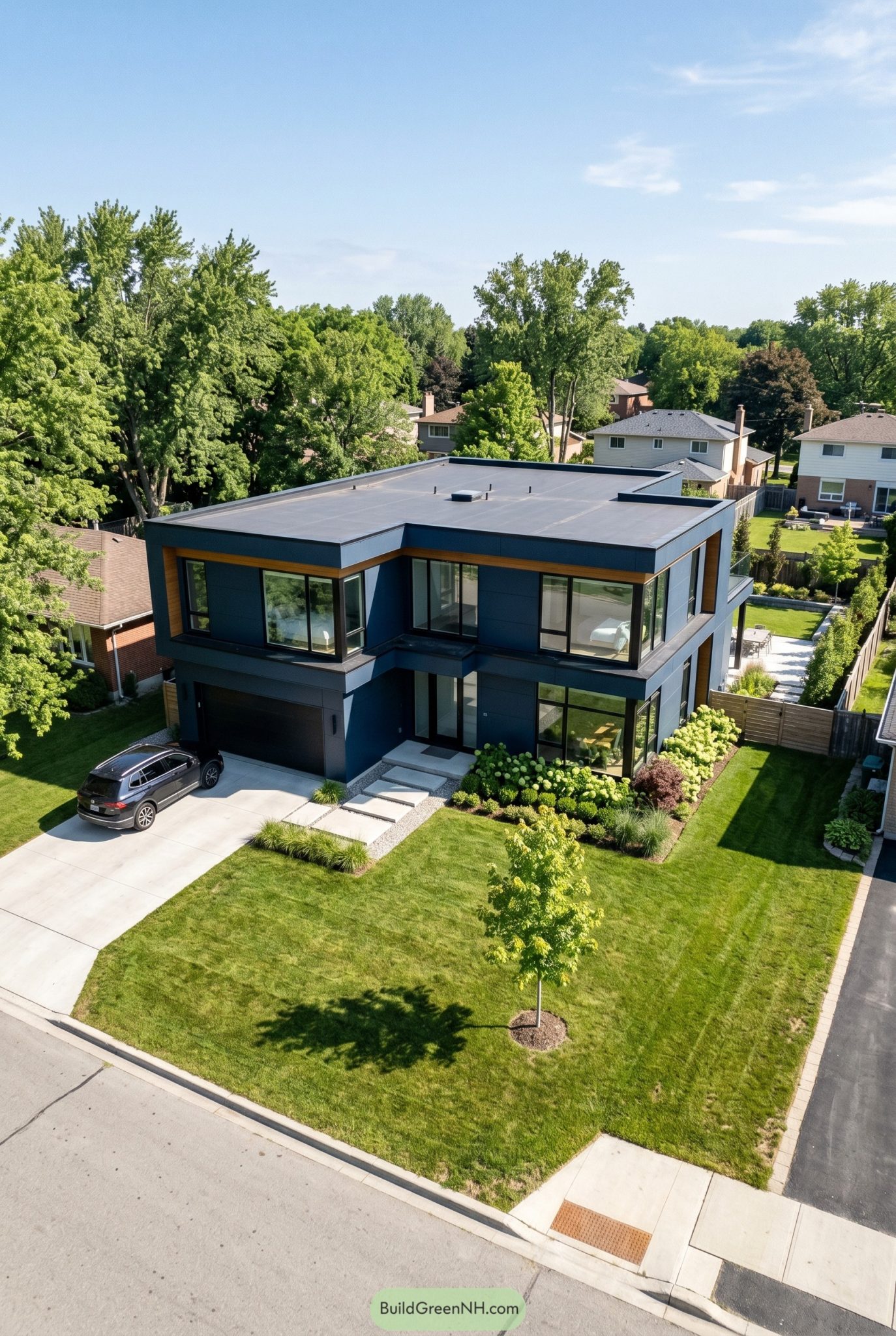 20 Ultra Modern Deep Navy House Exteriors That Make You Stop and Stare