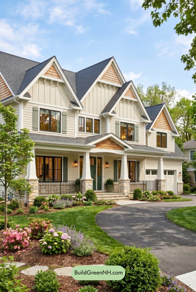 Craftsman White Color Scheme: Ivory Green Welcome