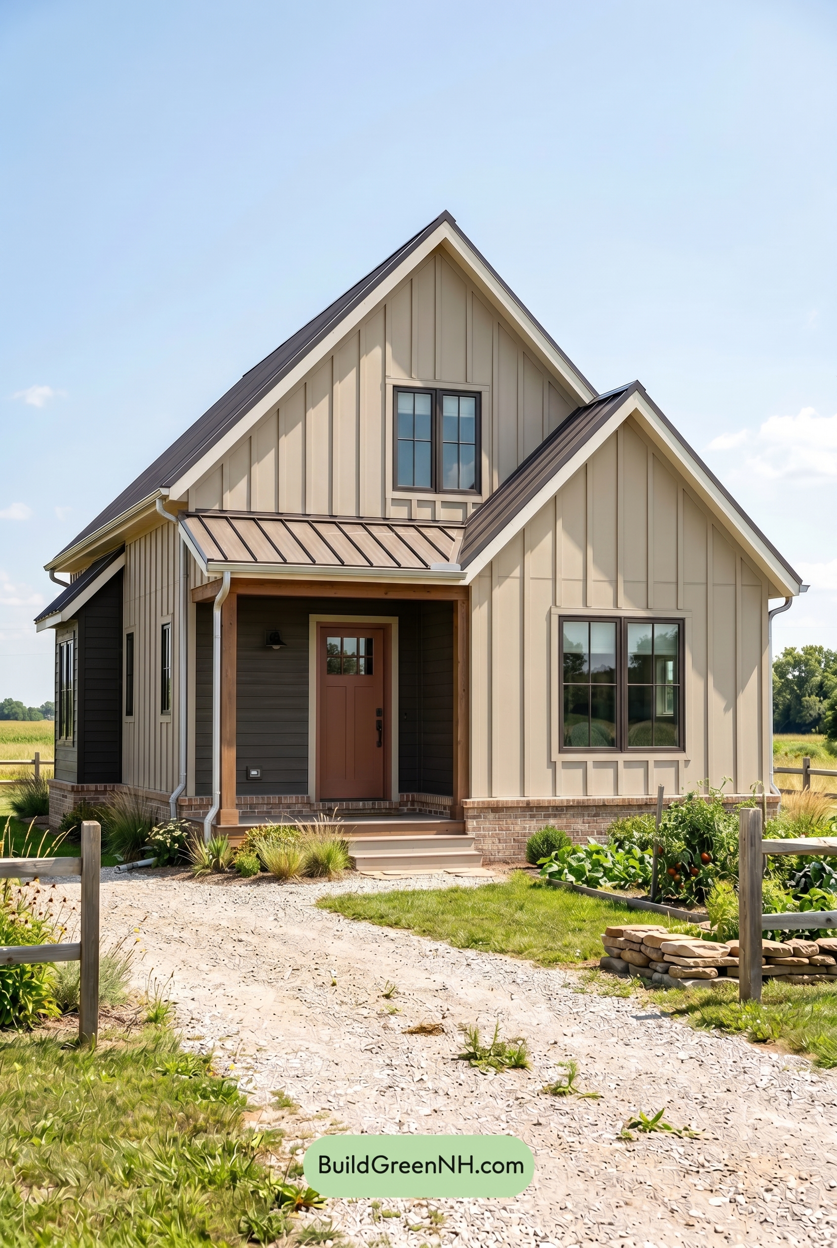 Neutral Small House Color Scheme: Earth Calm Gable