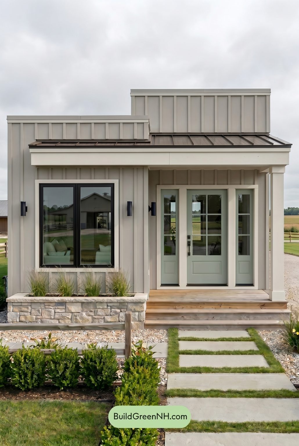 Small Modern Light Grey Exterior Color Scheme: Ash Grey Sage