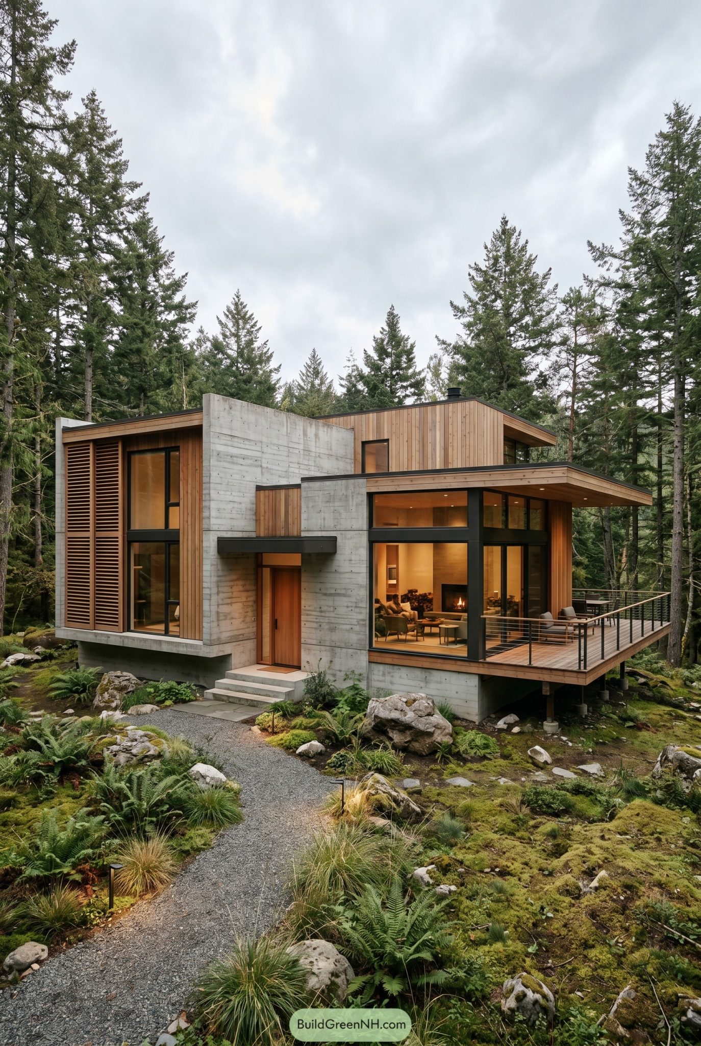15 Stunning Wood and Concrete Modern Houses
